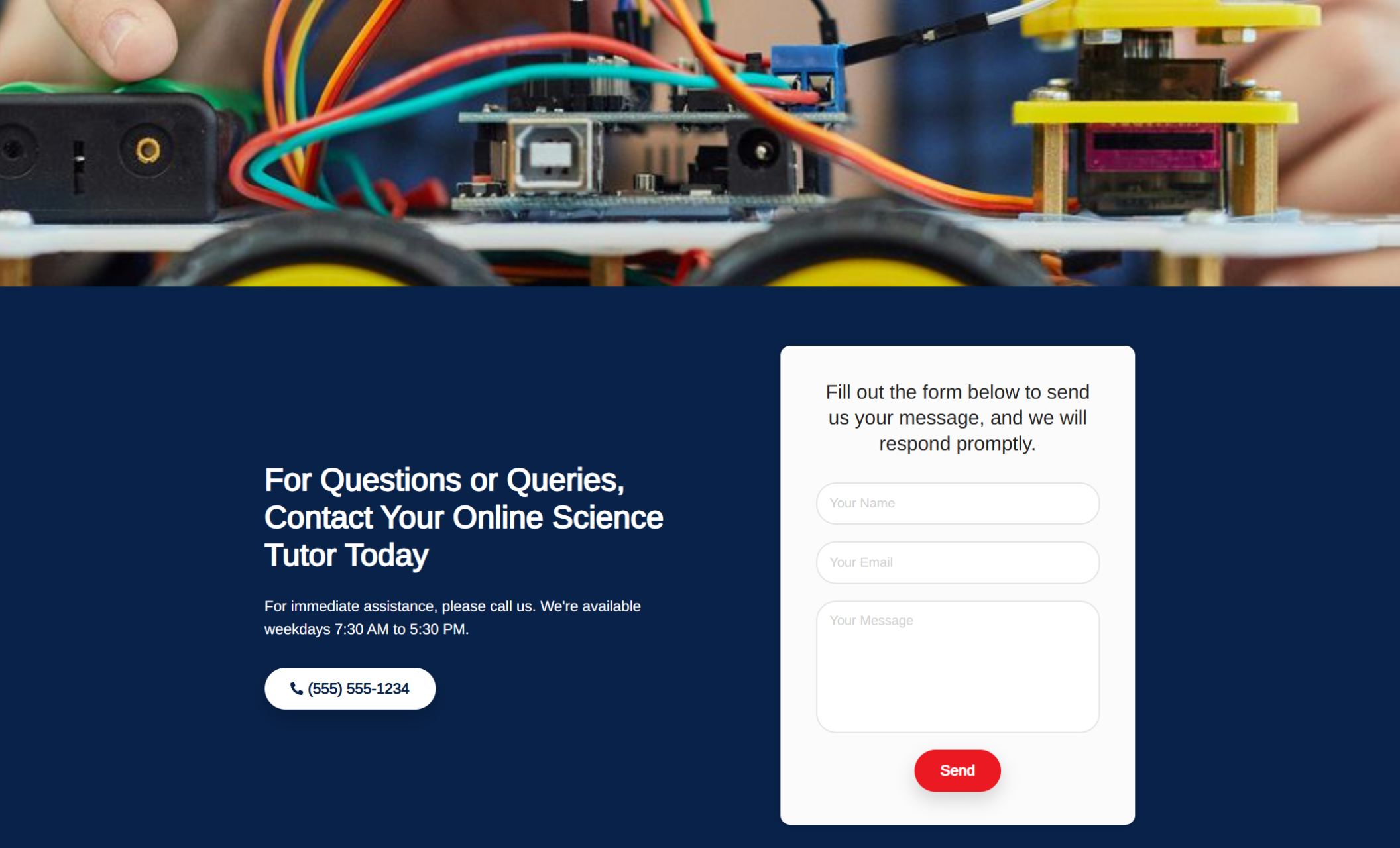 Colin's Science Hub - Tutoring Website Template