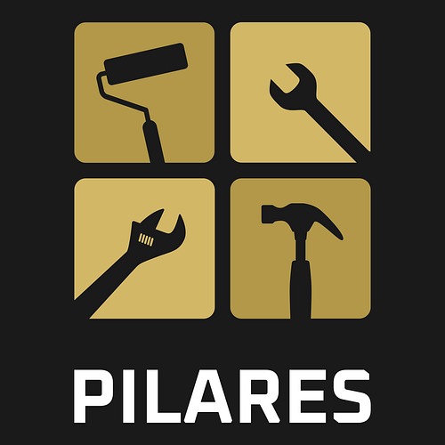 Logotipo De Suministro De Materiales De Construcción Modernos